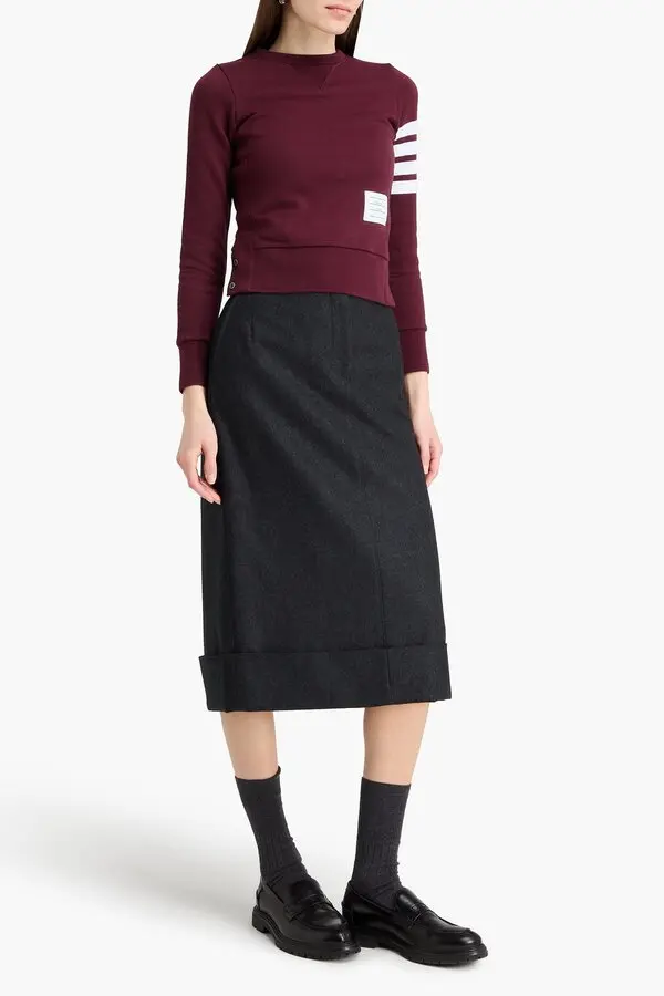 Thom Browne Wool-flannel Midi Skirt
