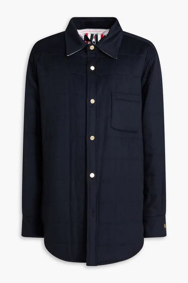 Thom Browne Quilted Cashmerefelt Down Overshirt