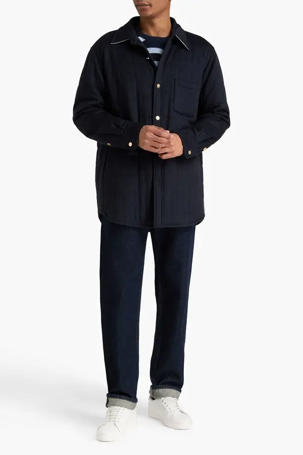 Thom Browne Quilted Cashmerefelt Down Overshirt