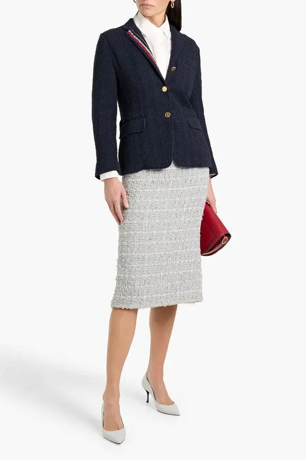Thom Browne Cotton-blend Tweed Blazer