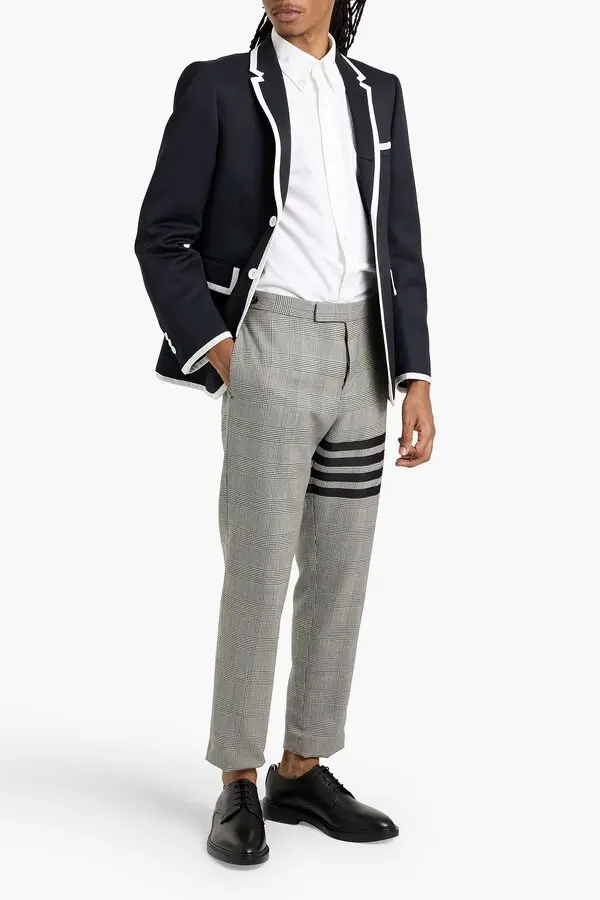 Thom Browne Grosgraintrimmed Wooltwill Blazer