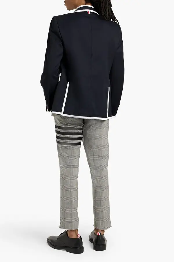 Thom Browne Grosgraintrimmed Wooltwill Blazer