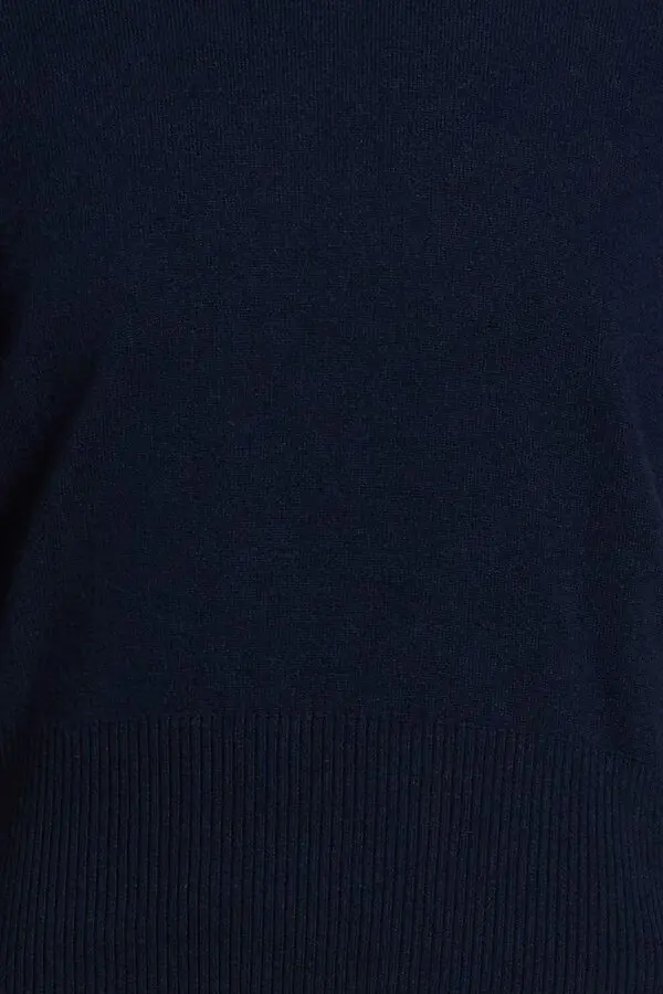 Thom Browne Striped Cashmere Turtleneck Sweater - Midnight Blue