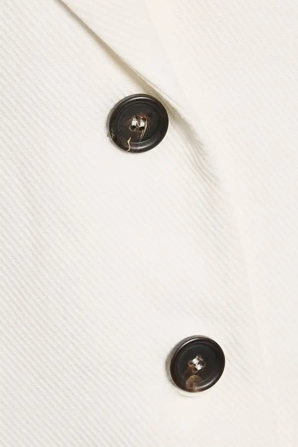 Brunello Cucinelli Cotton And Linen-blend Twill Blazer - Ecru
