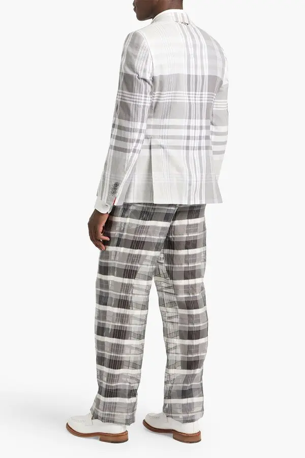 Thom Browne Checked Cotton Blazer