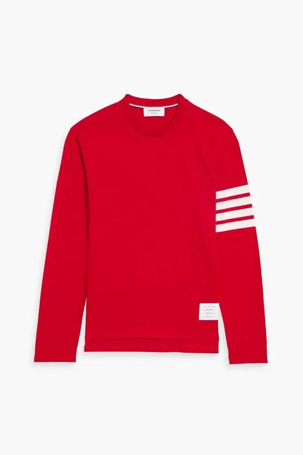 Thom Browne Striped Cottonjersey Tshirt - Red