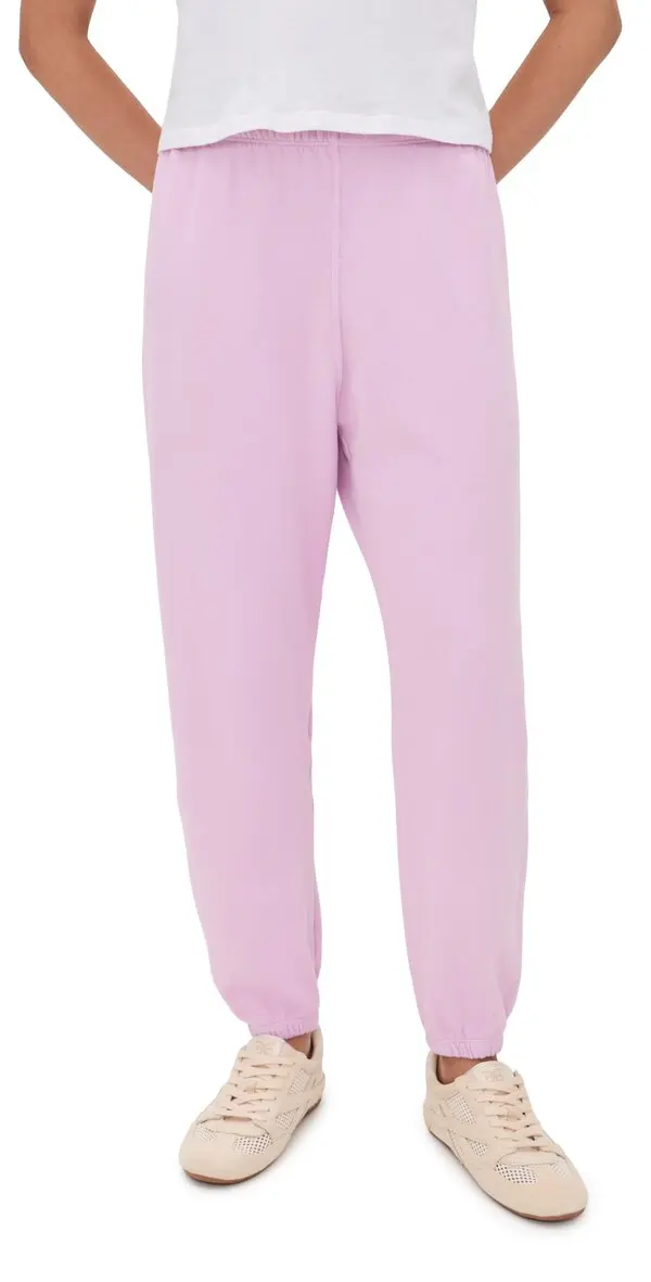 PERFECTWHITETEE Johnny French Terry Easy Sweatpants - Sugar Pink