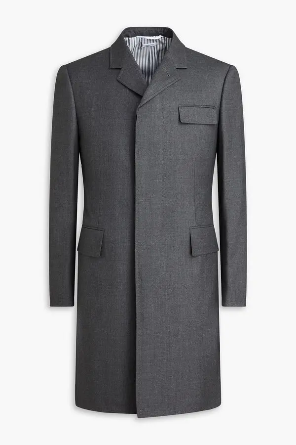 Thom Browne Wooltwill Coat - Dark Gray