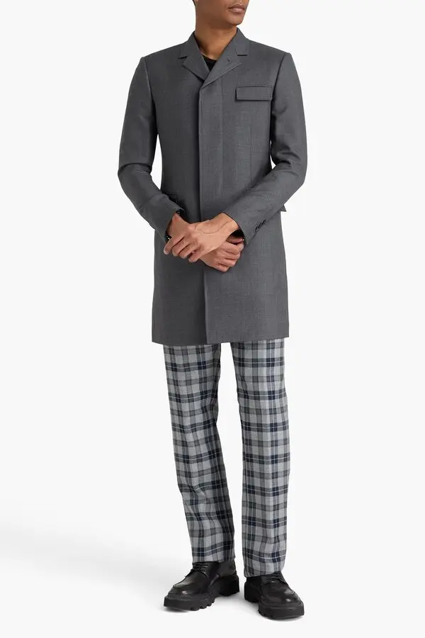 Thom Browne Wool-twill Coat - Dark Gray