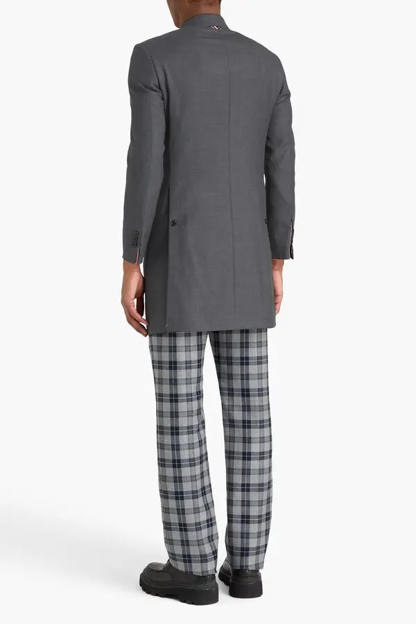 Thom Browne Wool-twill Coat - Dark Gray