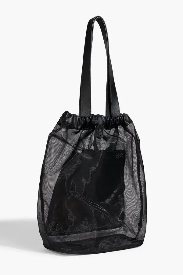 Simone Rocha Carnation Floral-appliquéd Mesh Tote