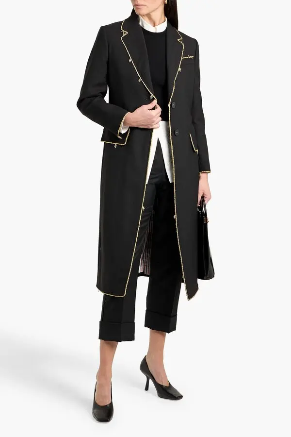 Thom Browne Grain De Poudre Wool Coat