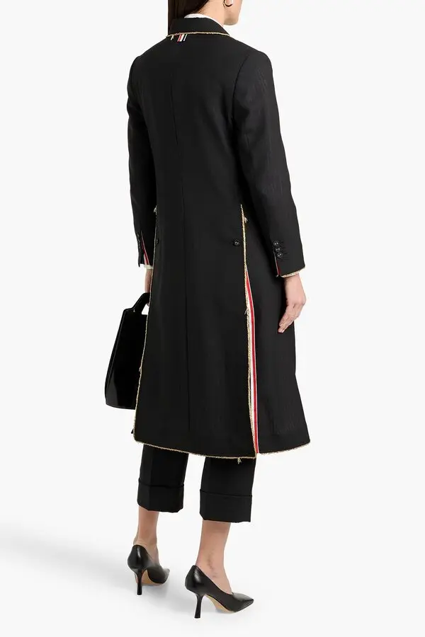 Thom Browne Grain De Poudre Wool Coat