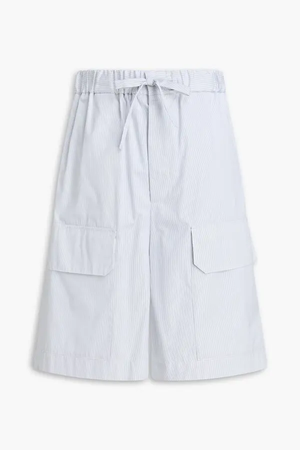 JIL SANDER Pinstriped Cotton Shorts