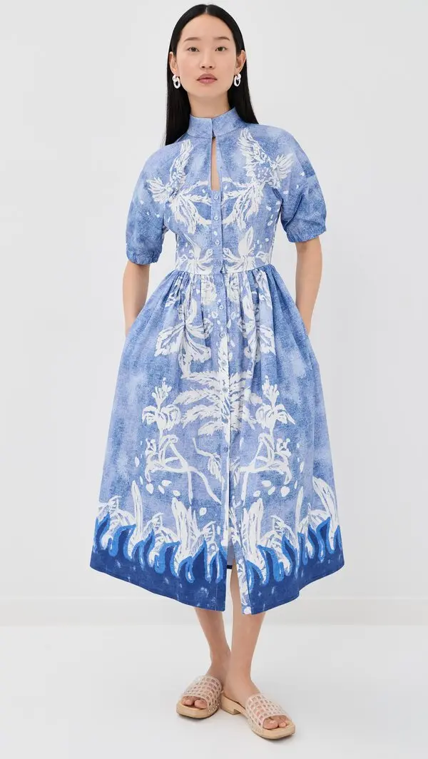Stella Jean Printed Midi Dress