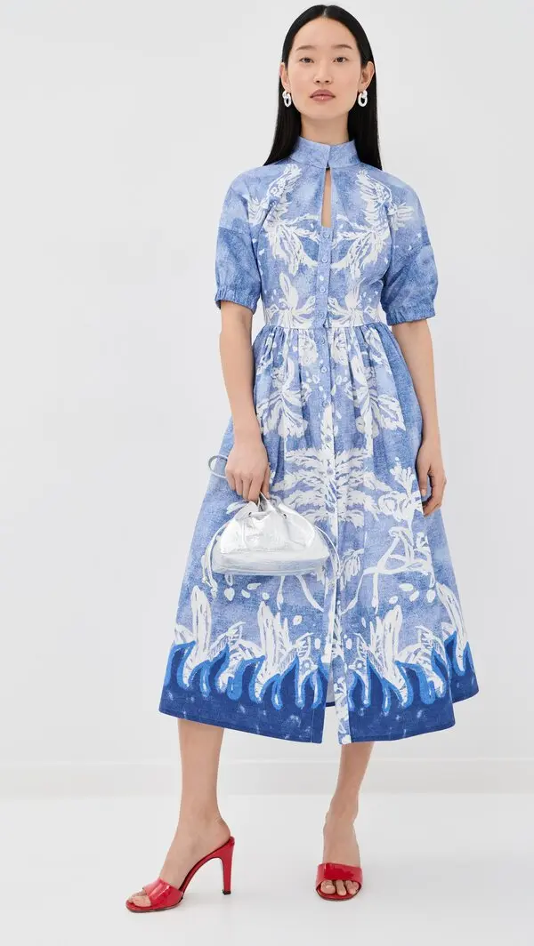 Stella Jean Printed Midi Dress