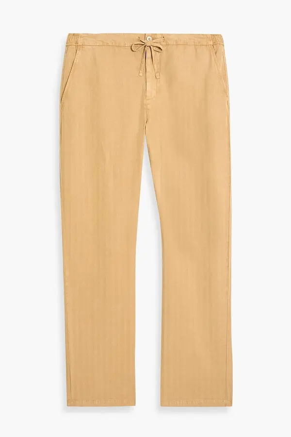 Frescobol Carioca Mendes Striped Lyocell-blend Pants - Camel