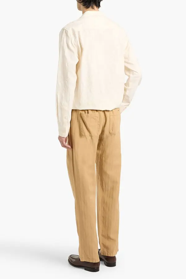 Frescobol Carioca Mendes Striped Lyocell-blend Pants - Camel