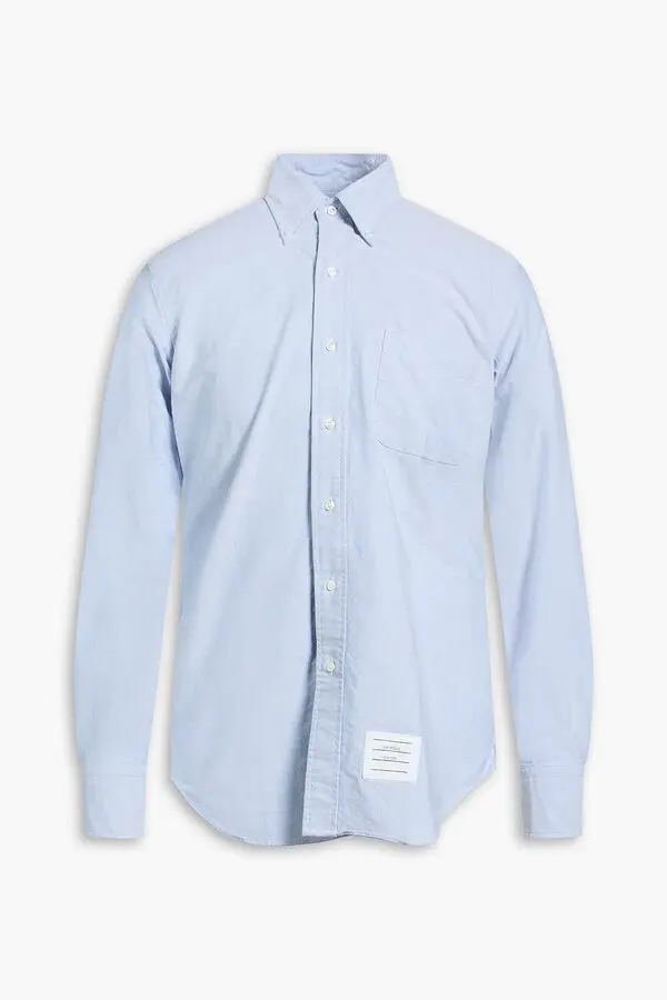 Thom Browne Cotton Oxford Shirt - Light Blue