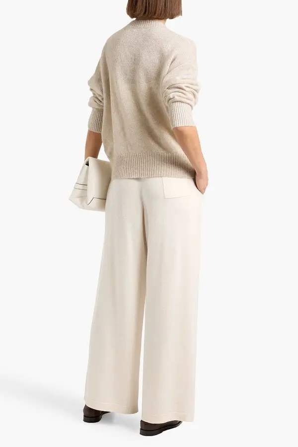Brunello Cucinelli Metallic Crochet-knit Sweater
