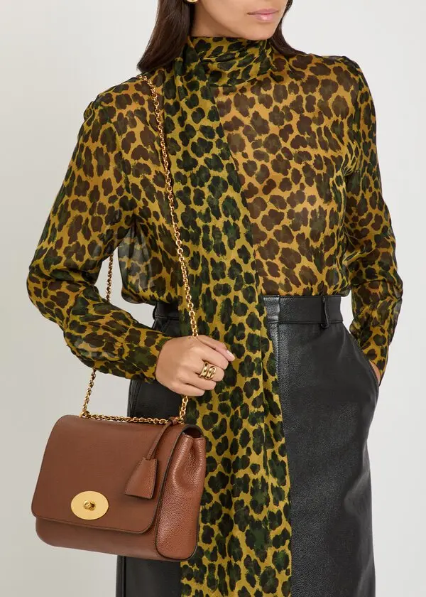 Mulberry Lily Medium Grained Leather Shoulder Bag - Tan