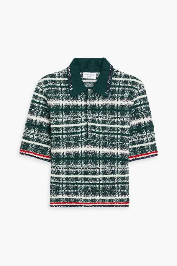 Thom Browne Checked Woolblend Polo Sweater