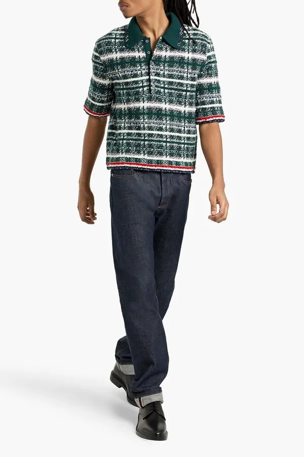 Thom Browne Checked Woolblend Polo Sweater