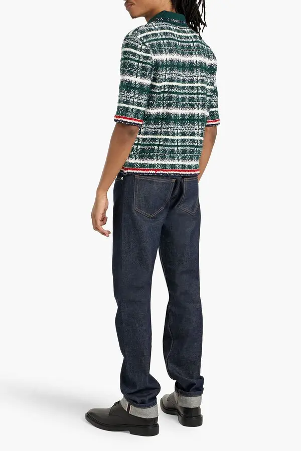 Thom Browne Checked Woolblend Polo Sweater