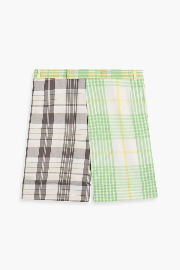 Thom Browne Checked Cotton-tweed Shorts
