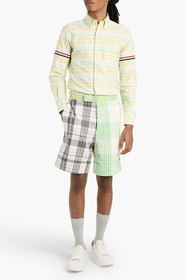 Thom Browne Checked Cotton-tweed Shorts