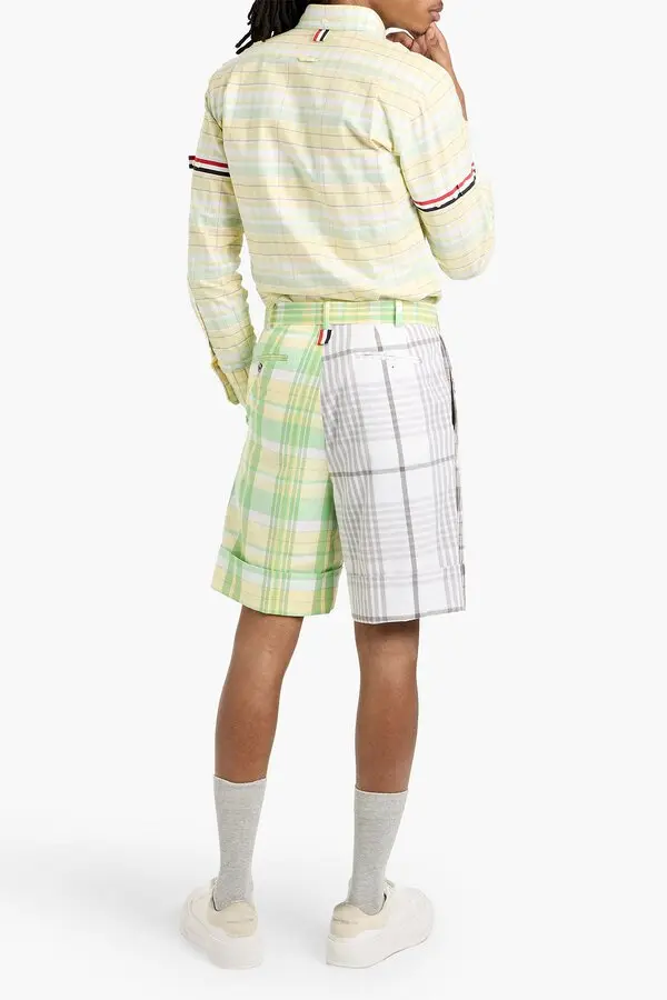 Thom Browne Checked Cotton-tweed Shorts