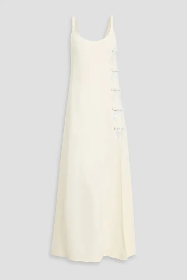 Giambattista Valli Bowdetailed Crepe Gown - Cream