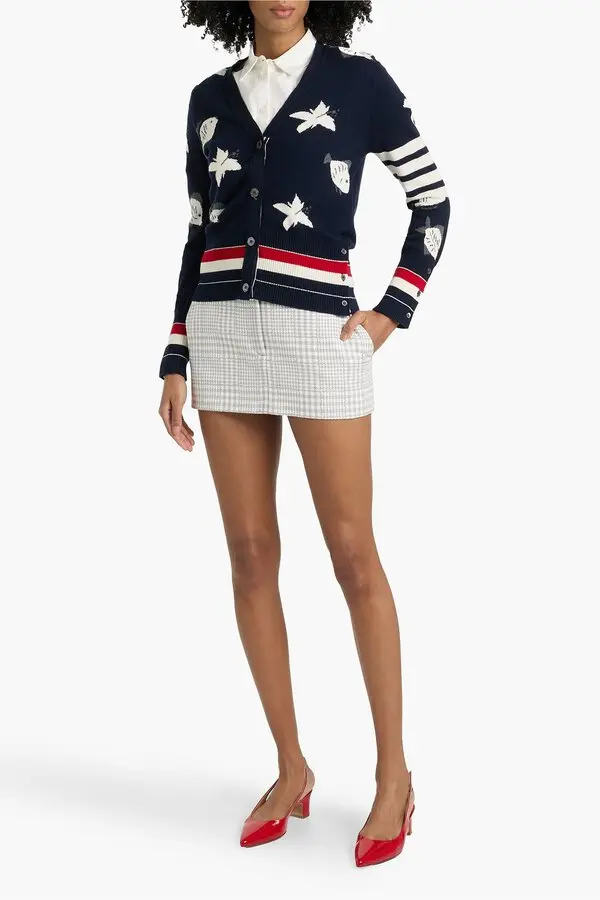Thom Browne Cotton-tweed Mini Skirt