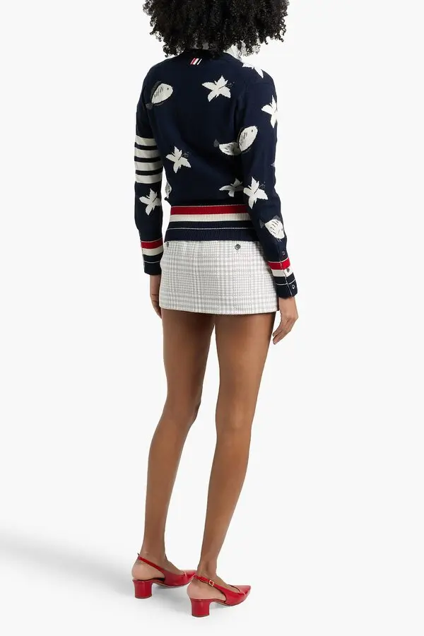 Thom Browne Cotton-tweed Mini Skirt