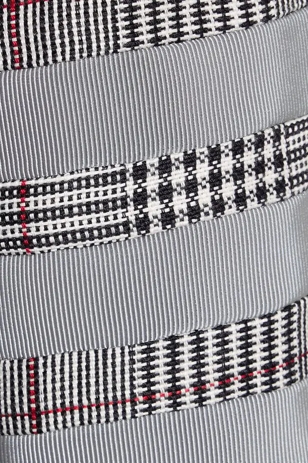 Thom Browne Prince Of Wales Checked Linen-tweed Blazer