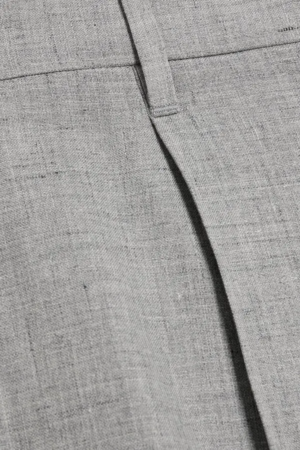 Brunello Cucinelli Linen And Wool-blend Straight-leg Pants