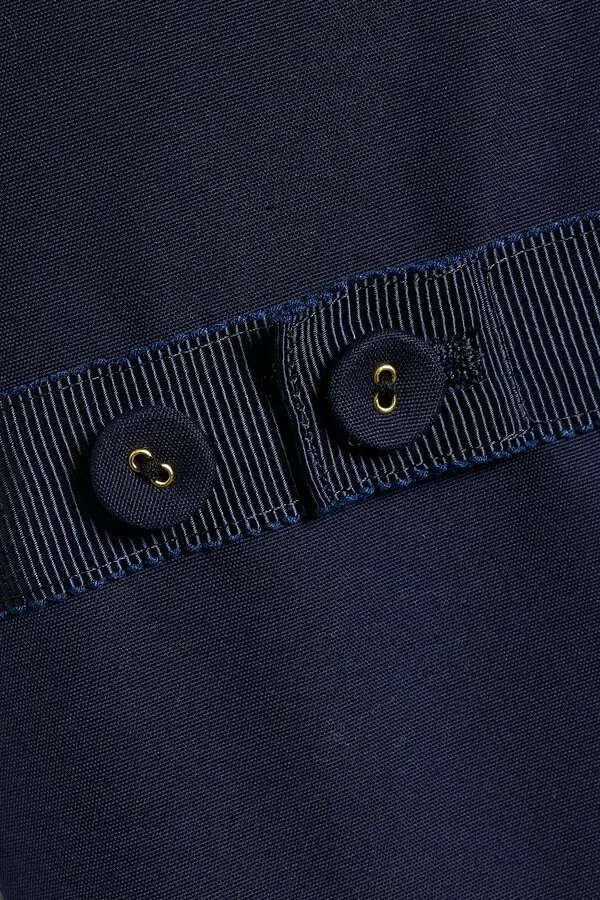 Thom Browne Grosgraintrimmed Woven Blazer - Navy