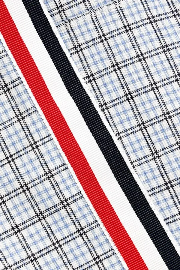Thom Browne Checked Wool Midi Skirt