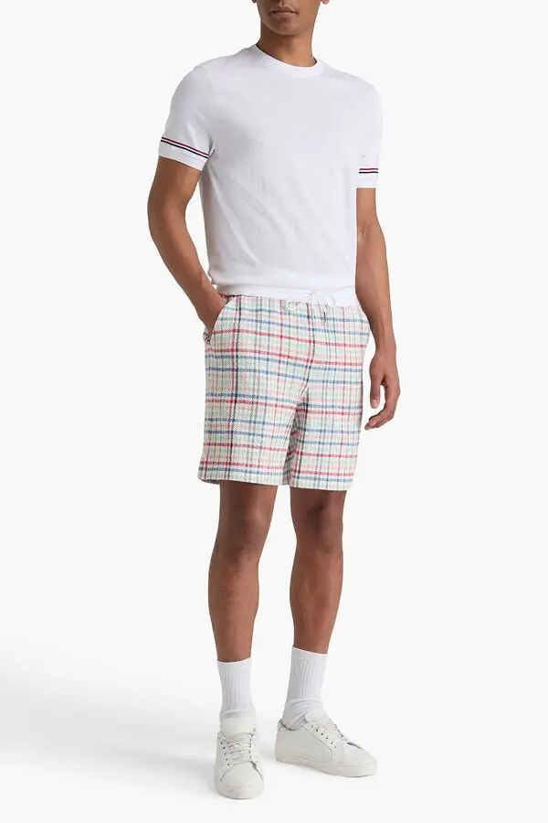 Thom Browne Gingham Cotton-blend Tweed Shorts