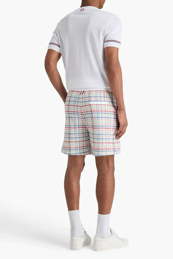Thom Browne Gingham Cotton-blend Tweed Shorts