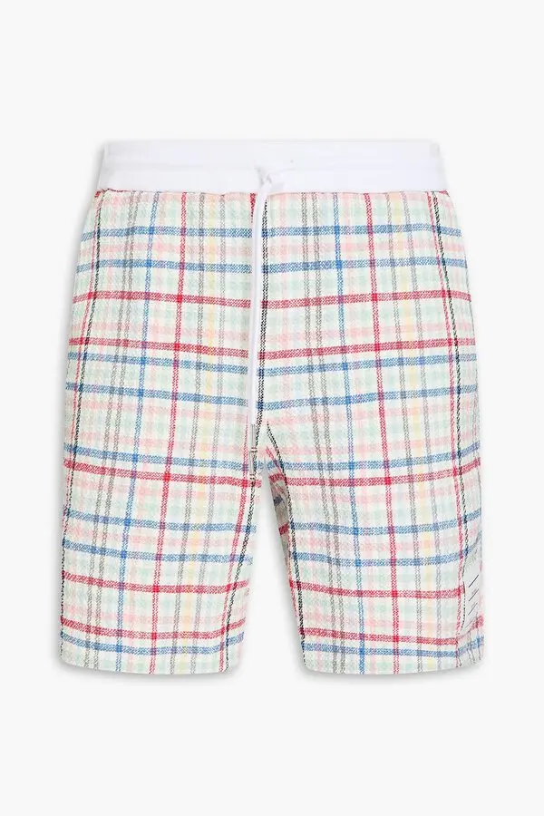 Thom Browne Gingham Cotton-blend Tweed Shorts - White