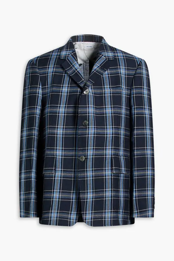 Thom Browne Checked Wool And Linenblend Blazer