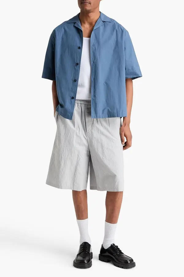 JIL SANDER Crinkled Cotton Shorts