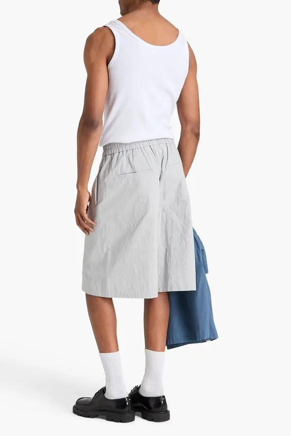 JIL SANDER Crinkled Cotton Shorts