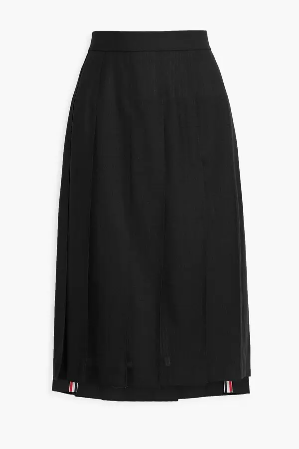 Thom Browne Grain De Poudre Wool Midi Skirt