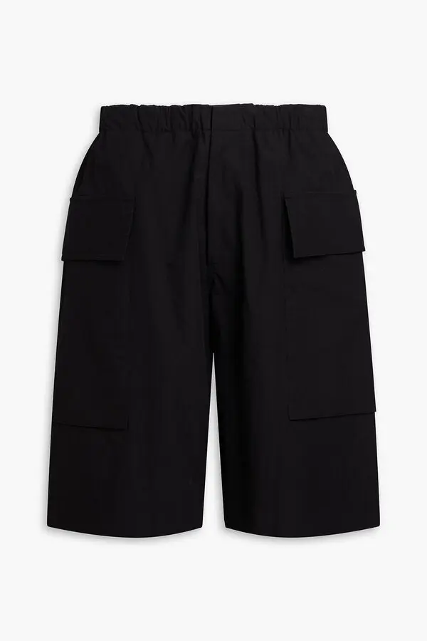 JIL SANDER Cottonpoplin Cargo Shorts - Black