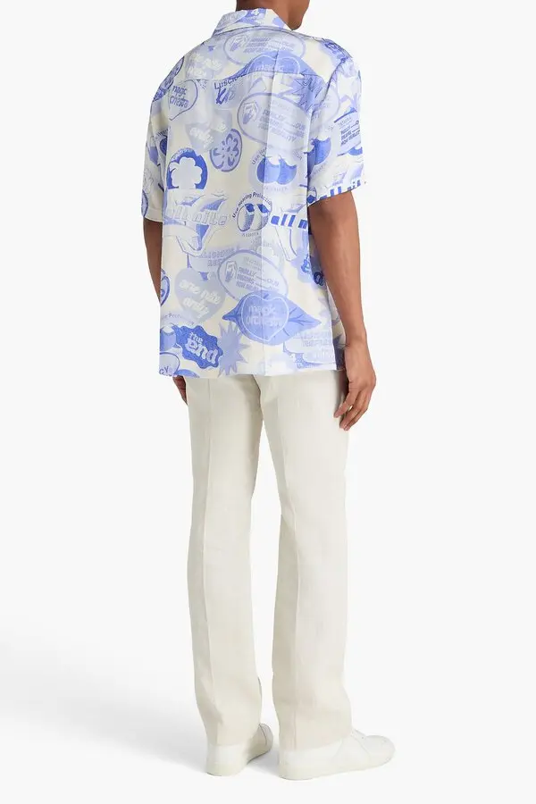 JIL SANDER Printed Crepe De Chine Shirt