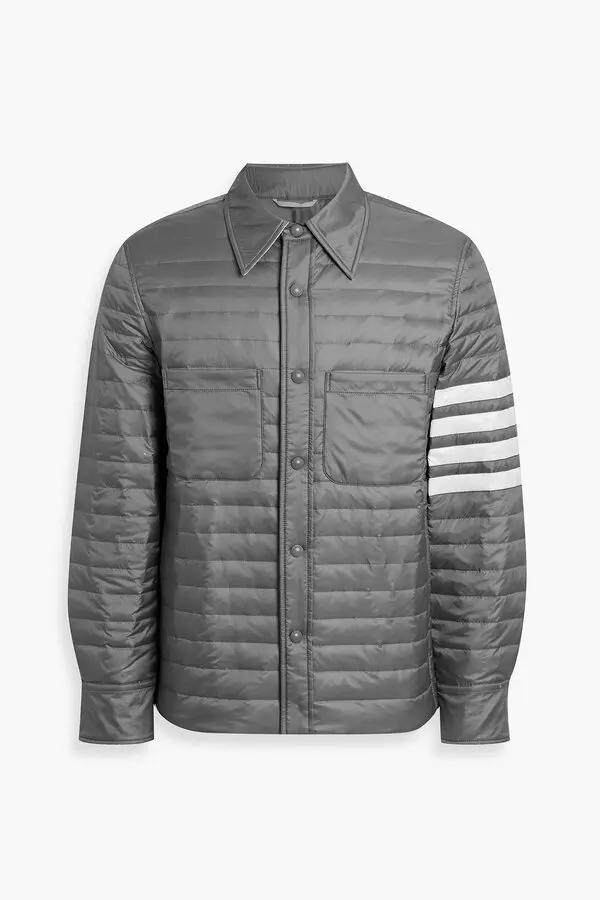 Thom Browne Striped Quilted Shell Down Overshirt