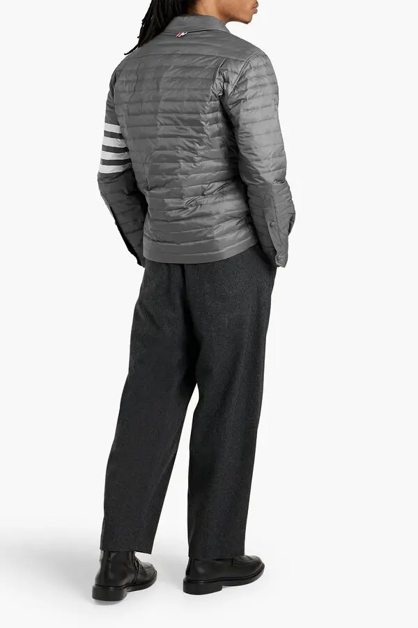 Thom Browne Striped Quilted Shell Down Overshirt