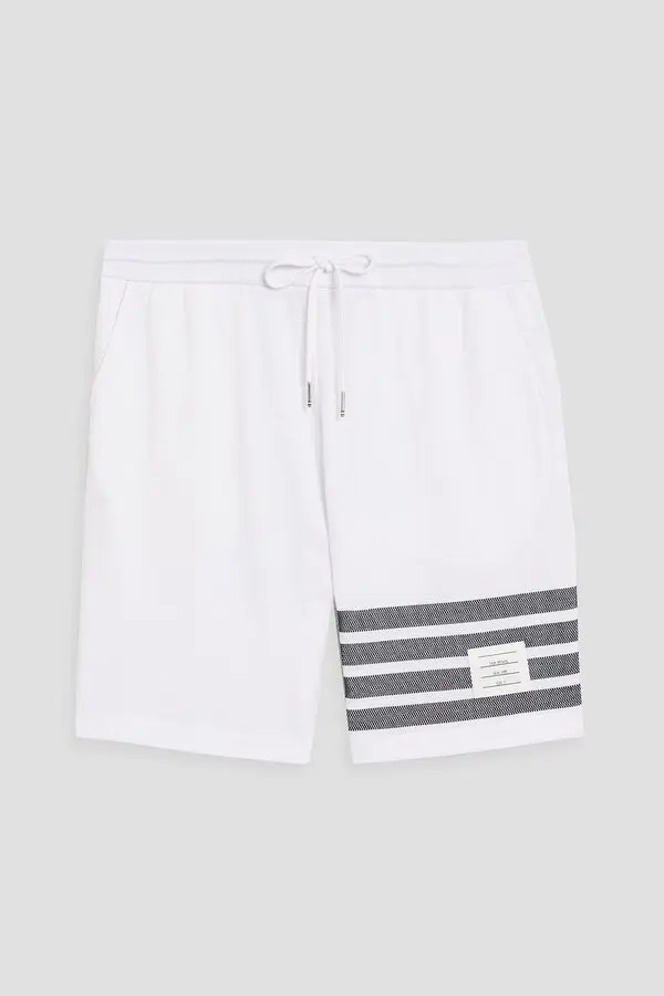 Thom Browne Striped Cotton-piqué Drawstring Shorts